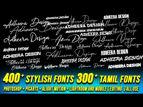 stylish english fonts free download English and tamil font collection style fonts pc & MOBILE #font