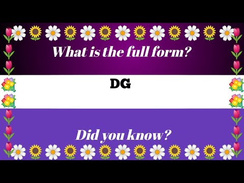 Full Form of DG.