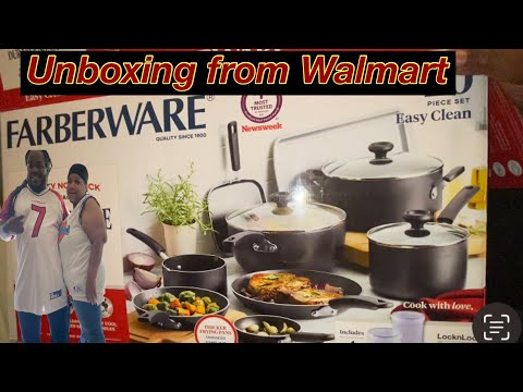 Farberware Pot set from Walmart unboxing 