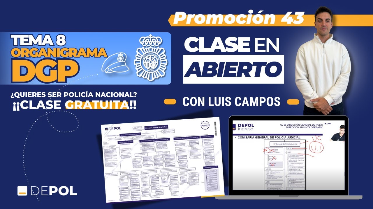 ORGANIGRAMA DGP TEMA 8 POLICIA NACIONAL CLASE ABIERTA DEPOL
