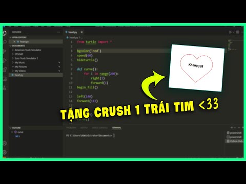 Tặng Crush Một Trái Tim Bằng Code Python Quá Đơn Giản