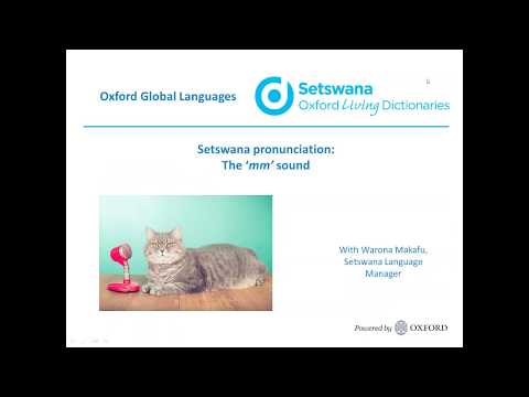 Oxford Setswana dictionary: the 'mm' sound