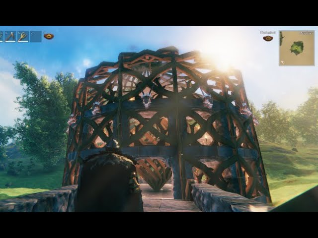 Three tier portal hub Valheim Build