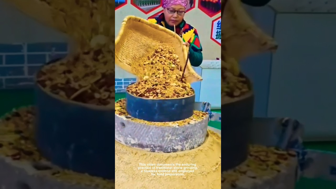 Traditional Chinese Food Prep: The Art of Stone Grinding