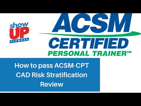 ACSM CAD Risk Stratifications& Certification |How to pass ACSM | Show Up Fitness Teacher of trainers
