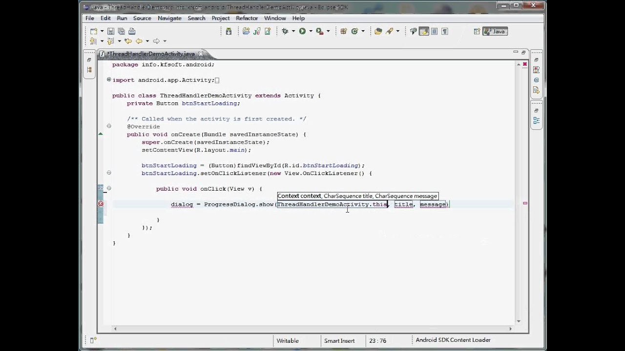 (13) Android Beginner Tutorial - Thread and Handler