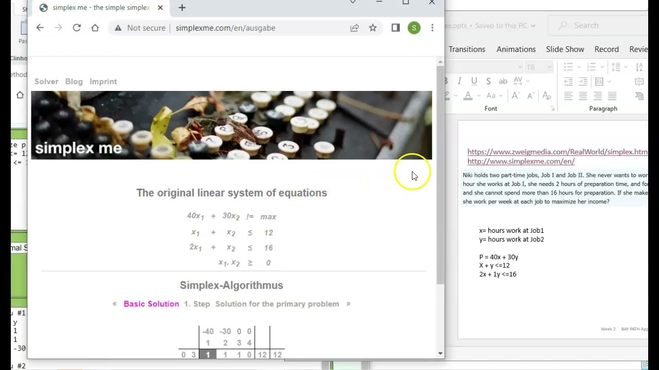 Maximization problem