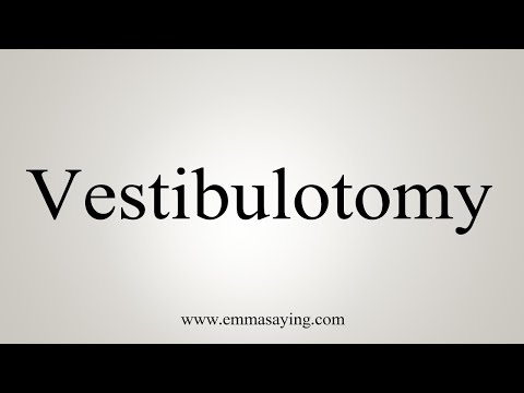 How To Say Vestibulotomy