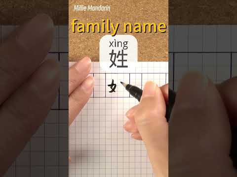 Xing: FAMILY NAME⎮Calligraphy⎮Handwriting⎮Hanzi⎮Learn Chinese Character⎮Write and Read Chinese