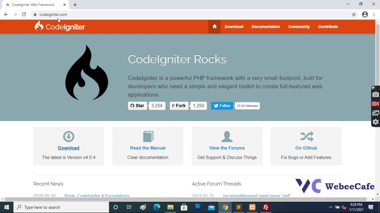 Codeigniter 4 tutorial for beginners | part 1 | Starting a project