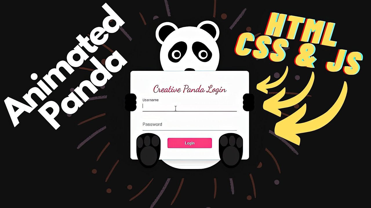 Animated Panda Form UI - HTML - CSS - JS #htmlcss #uidesign #tutorial