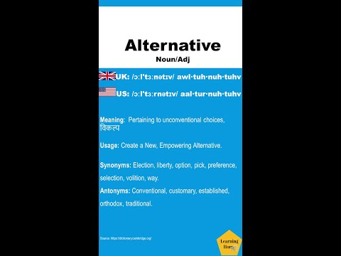 Alternative meaning pronunciation and synonyms #Shorts