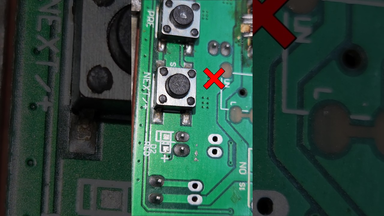 Button not working repair,  #shorts #trending #repair #button #electric #pcb #soldering