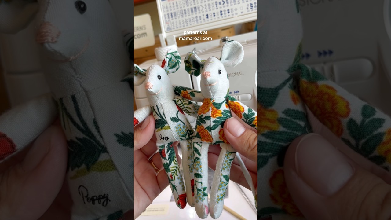 focusing on the legs — dollhouse mouse sewing process