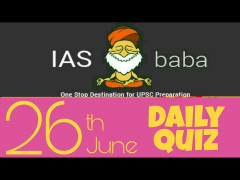 UPSC Quiz- 2019 : IASbaba’s Daily Current Affairs Quiz  [Day 8]
