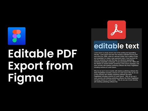 How to export a pdf from figma with editable text