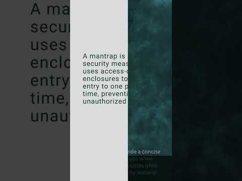 Mantrap, Cybersecurity Mini Dictionary #shorts