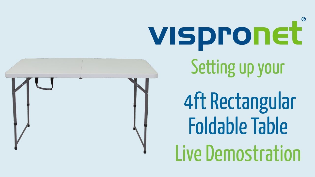 Four Foot Rectangular Foldable Table - Vispronet