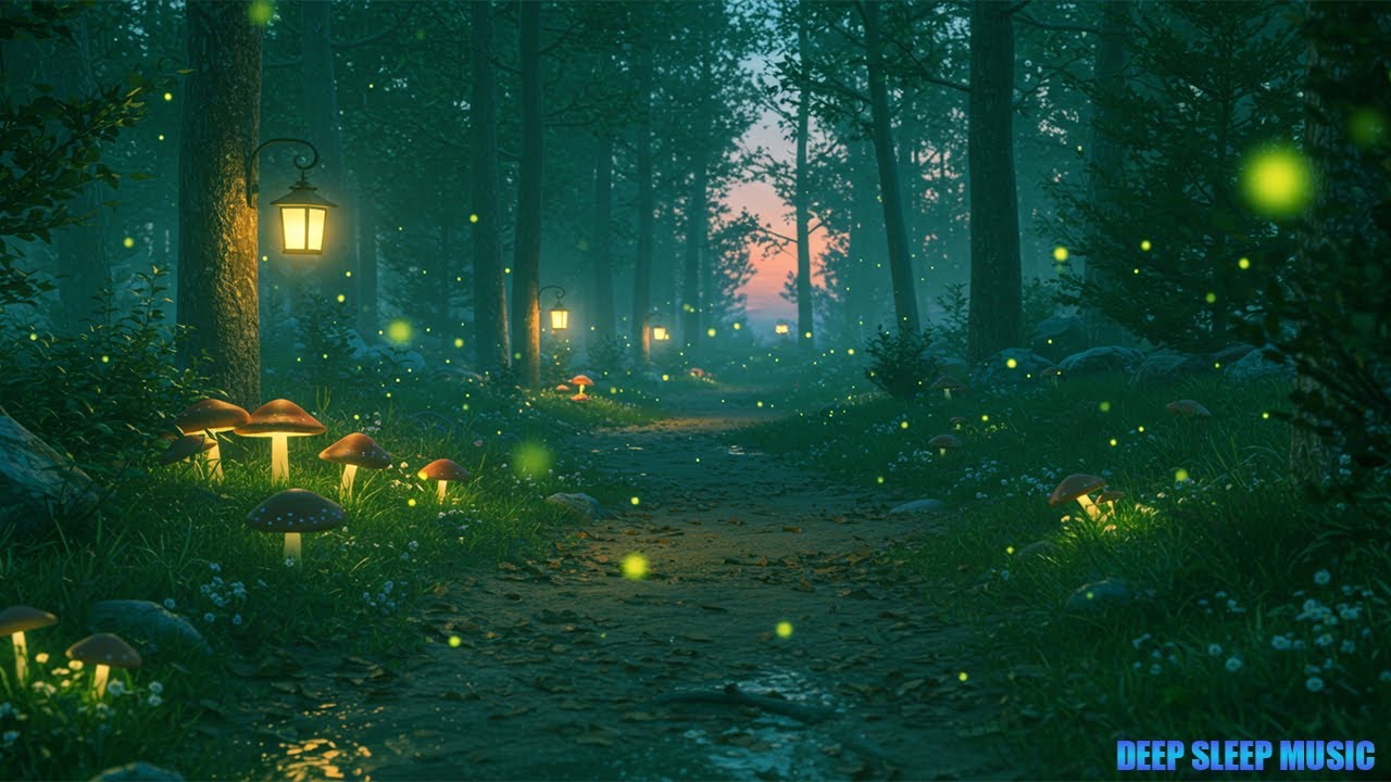 Magical Firefly Forest Path for Deep Sleep | Relaxing Nature Ambience & Night Sounds