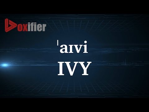 How to Pronunce Ivy in English - Voxifier.com
