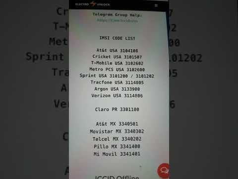 IMSI CODE LIST TO UNLOCK IPHONE. iccid still down.