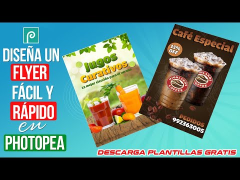 Cómo CREAR un Flyer Publicitario en Photopea Fácil y Gratis | Plantilla GRATIS