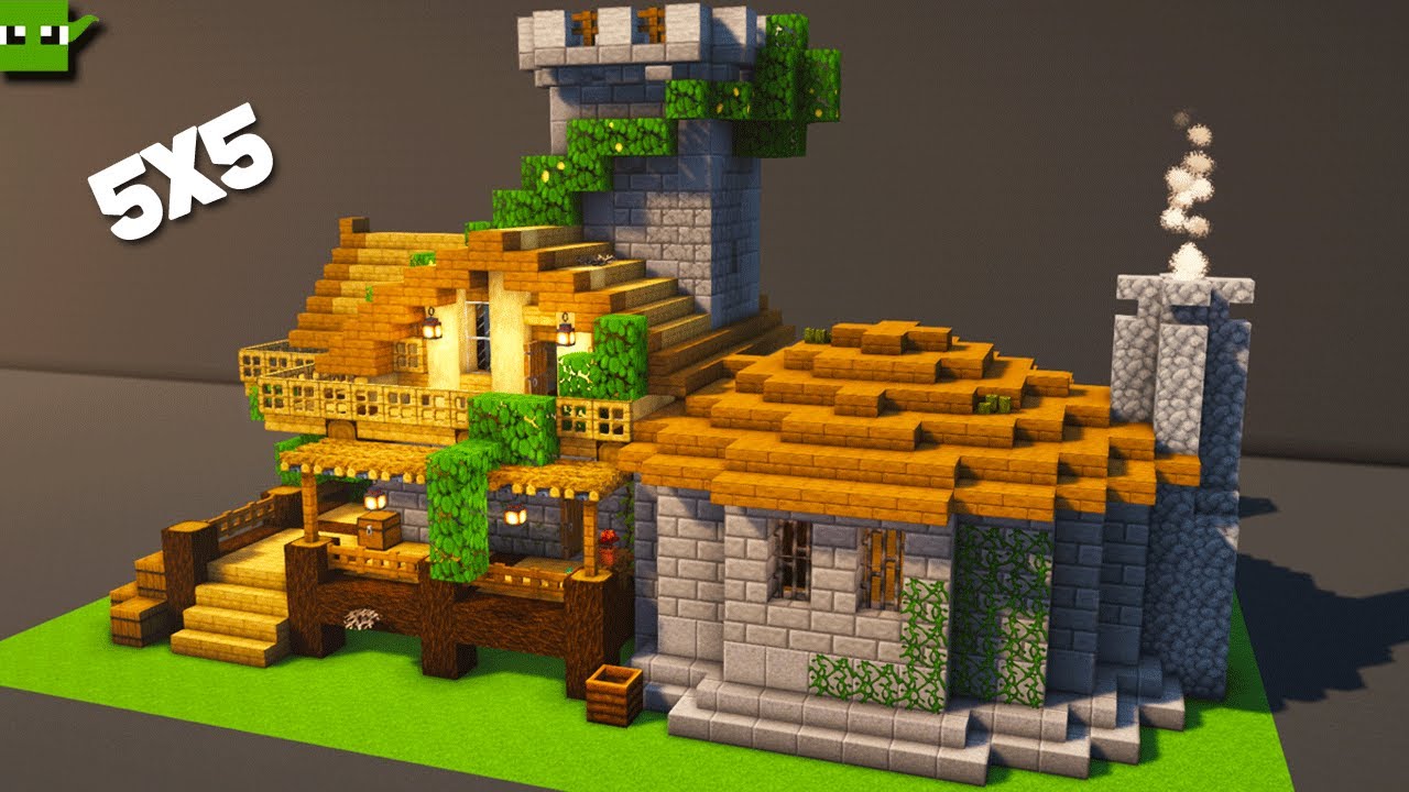 Minecraft Build Tutorial - How to Build a Medium Sized Fortified House ...