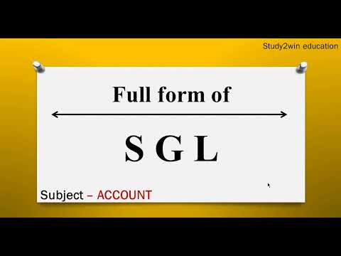 SGL ka full form | Full form of SGL in English | Subject - ACCOUNT