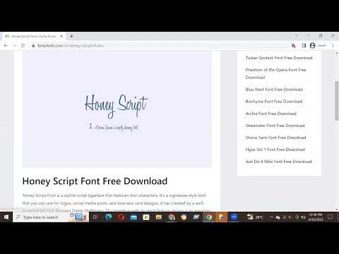 How to Download and install Honey Script Font Free Download in Adobe Photoshop