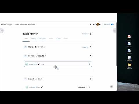 Drag and Drop files in Moodle