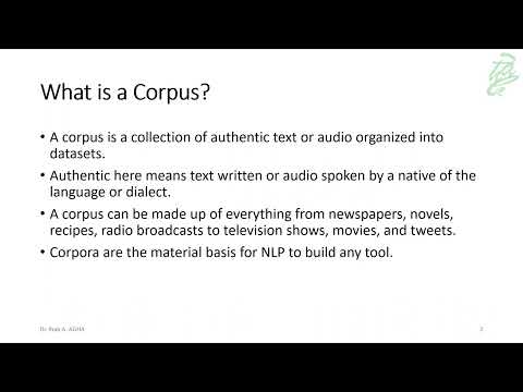 025 - NLP: What is a Corpus?