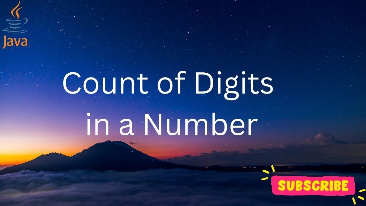 Count Digits present in a given number (Java code)