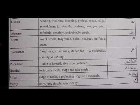Important Synonyms Unit 4 Mr Chips 2nd Year English
