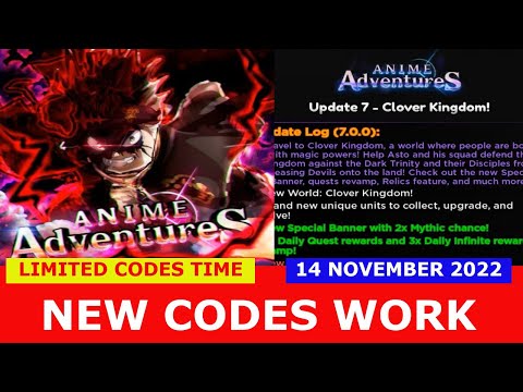 NEW UPDATE CODES [😈UPD 7] ALL CODES! Anime Adventures ROBLOX | LIMITED CODES TIME | 14 NOV 2022