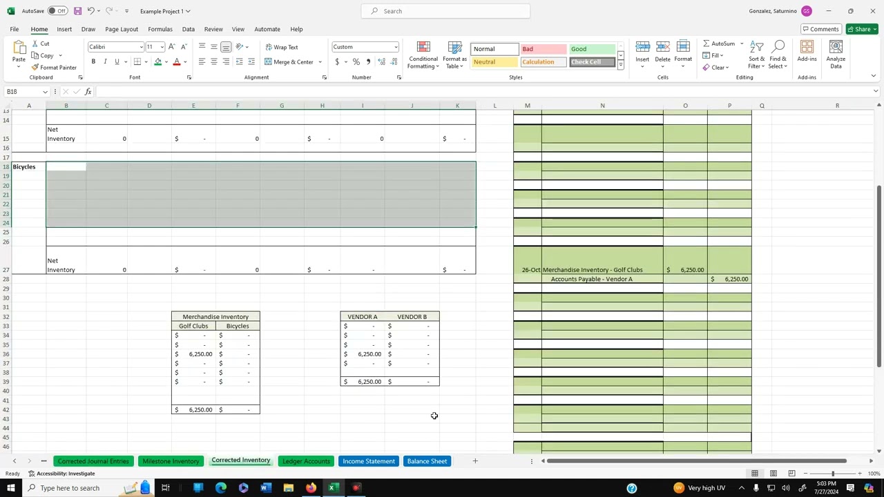Project One Submission Part 1 Intermediate Acct I