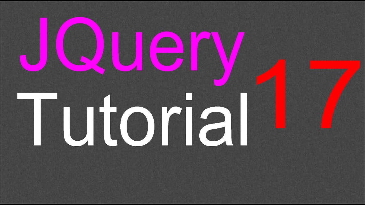 JQuery Tutorial for Beginners - 17 - Attribute methods