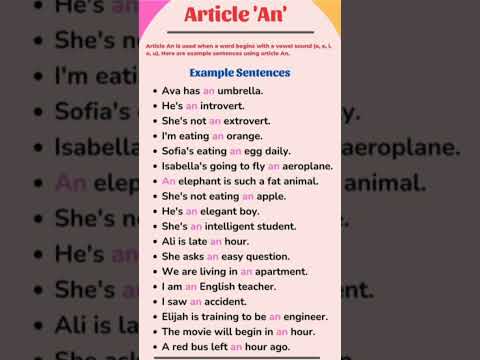 An article Example