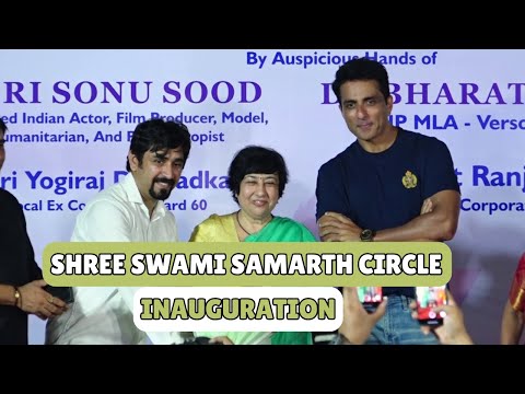 Sonu Sood & MLA Bharati Lavekar At The Inauguration Of Shree Swami Samarth Circle