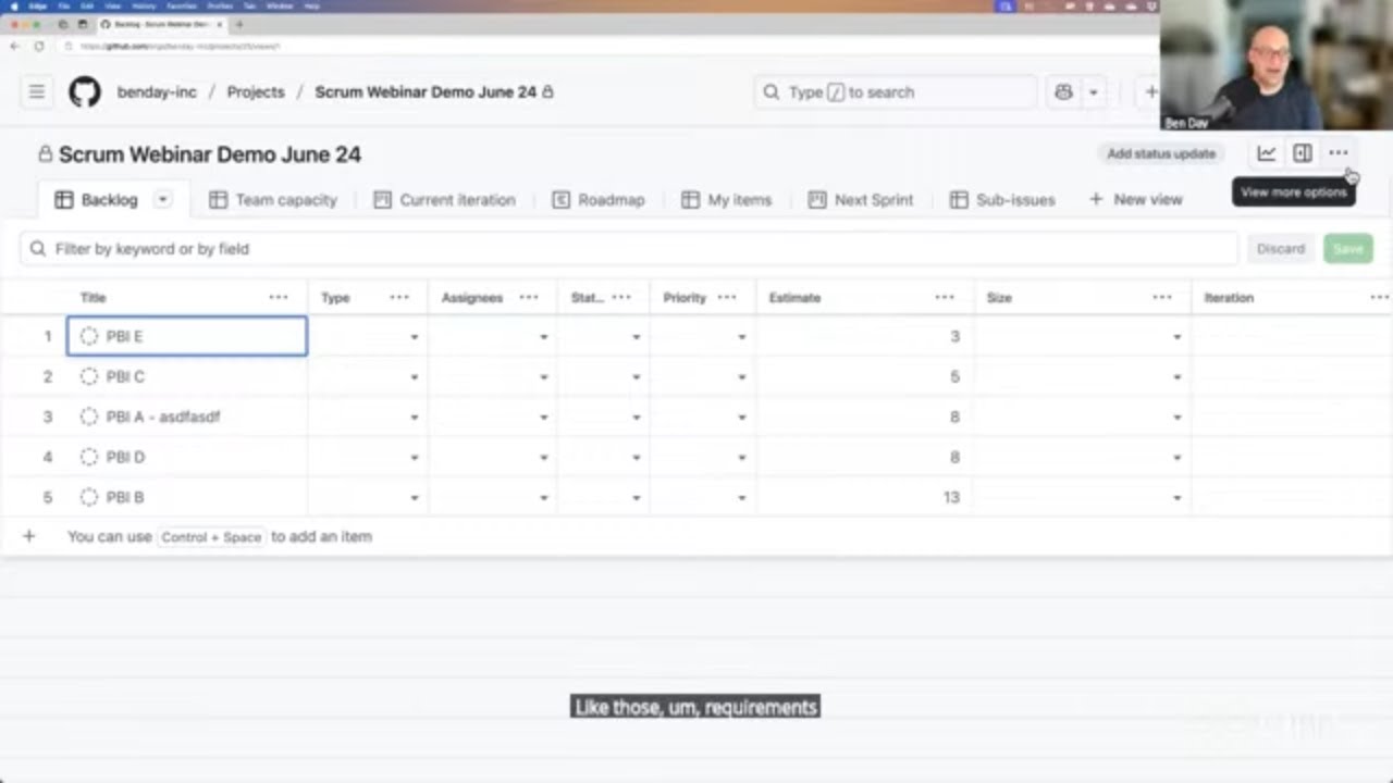 Implementing Scrum with GitHub Projects