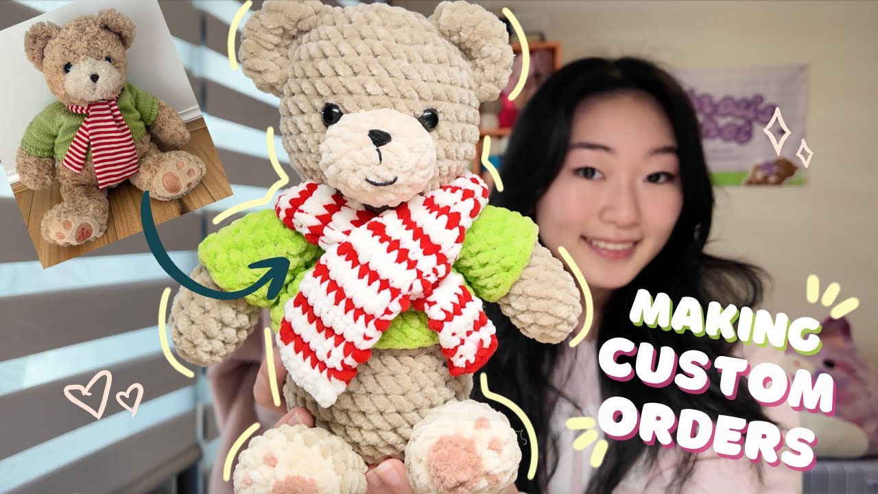 MAKE CUSTOM ORDERS WITH ME Pt.1 🐻 How I make custom orders, Yarn haul & Packing orders!