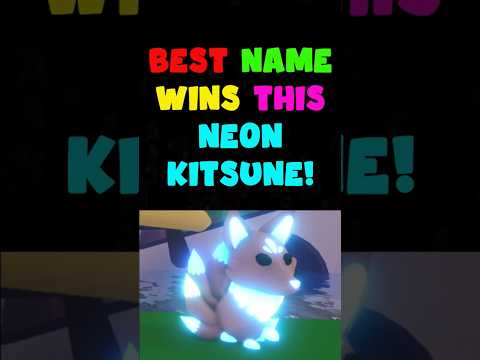 WIN a FREE NEON KITSUNE in Adopt Me!!🤯🤯 #roblox #adoptme #shorts