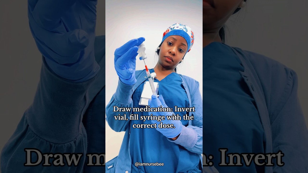 How to draw up medication from a vial #nursing #nursingstudent #registerednurse #icunurse #nurses