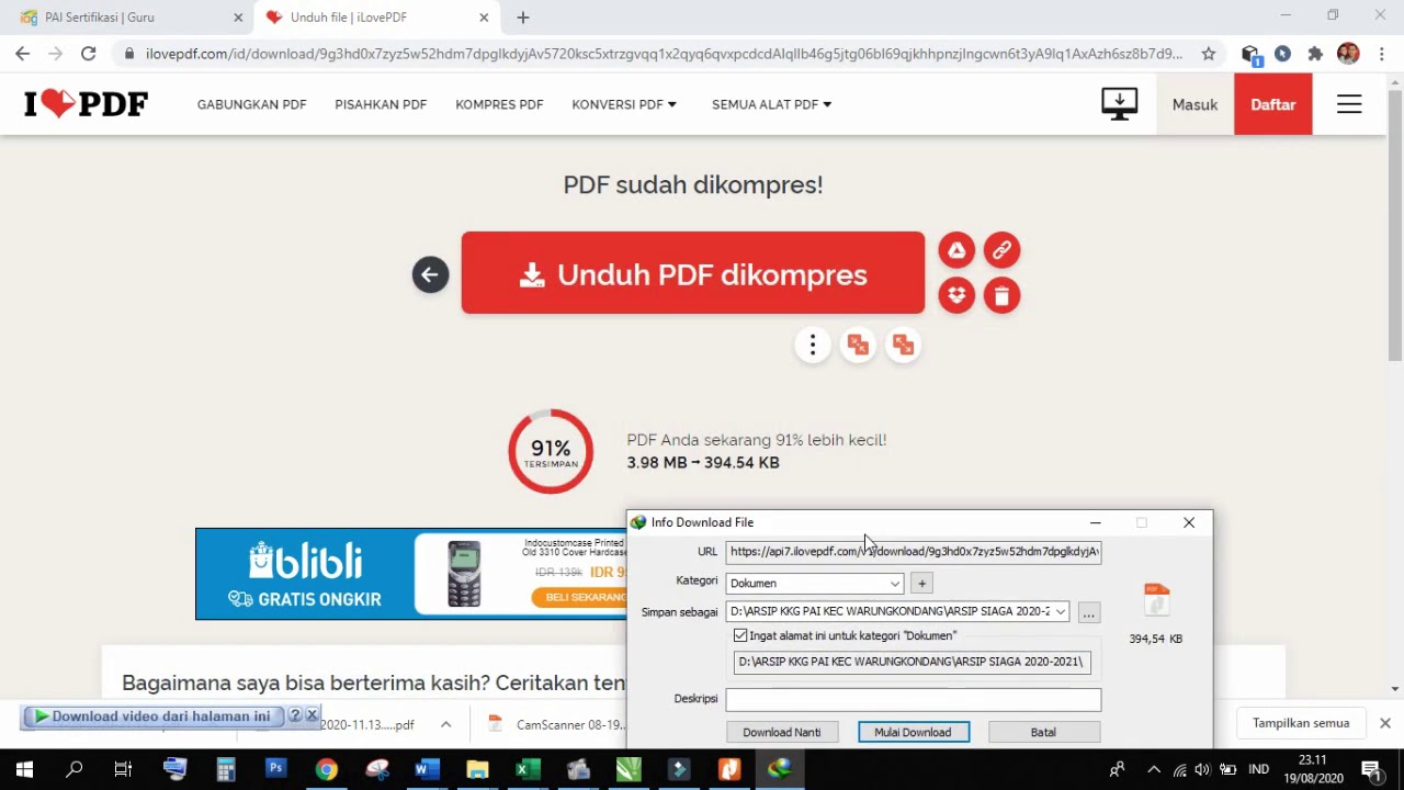 CARA MENGUBAH UKURAN FILE PDF UNTUK UPLOAD SKBM+JADWAL DI APLIKASI SIAGA