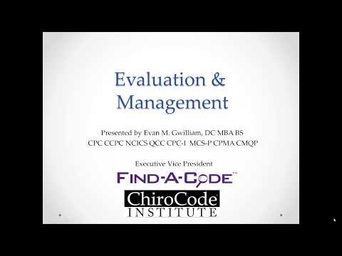 E&M Coding for Chiropractic 2017
