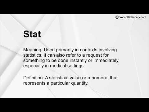 Stat Meaning
