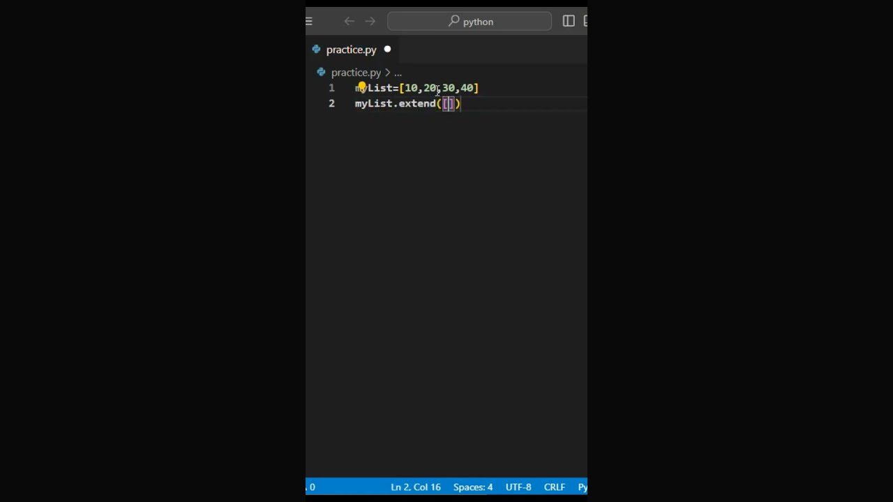 append  and extend function use ✔👍#python #pythonprogramming #pythoncode #learnpython