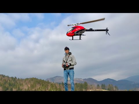FLY WING FW450 RC Helicopter with SINGLE BLADED ROTOR! Awesome Blade Sound!