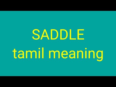 SADDLE tamil meaning/sasikumar