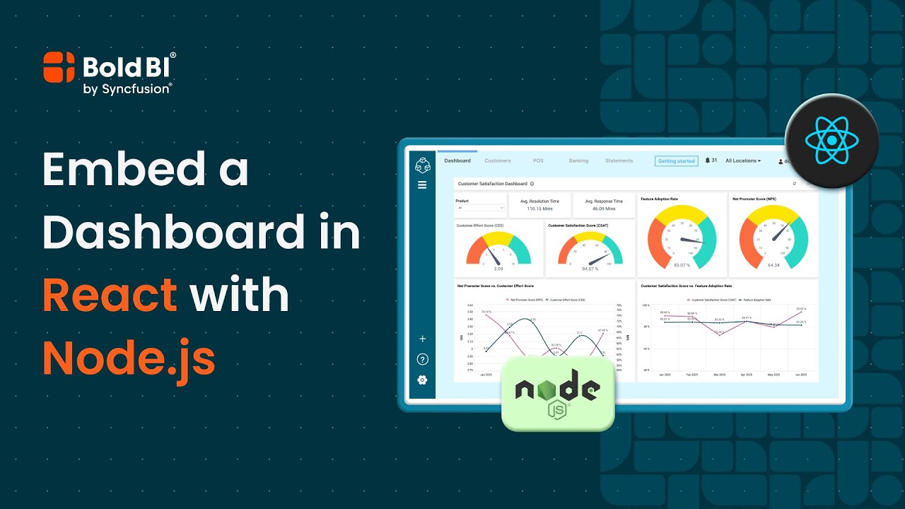 How to Embed a Dashboard in React with Node.js App | Bold BI®