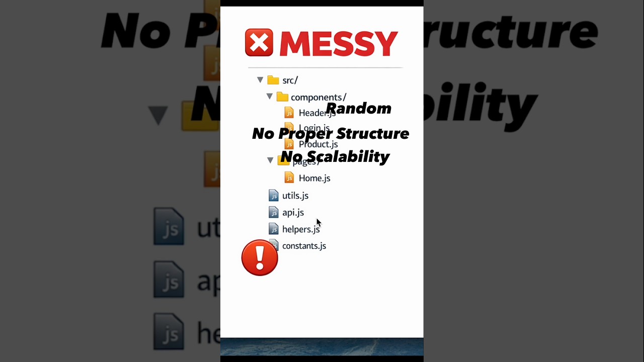 Clean vs Messy Folder Structure 🤯 Senior Developers Know This #coding#programming